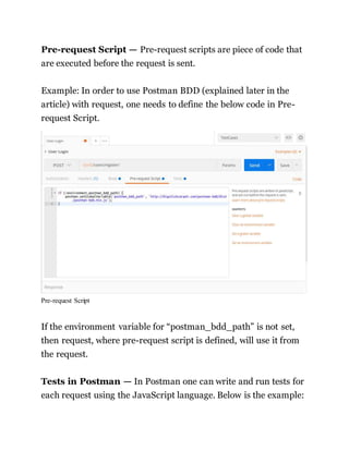 Api testing bible using postman | DOCX