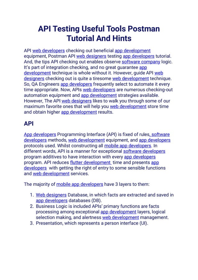 API Testing Useful Tools Postman Tutorial And Hints.pdf