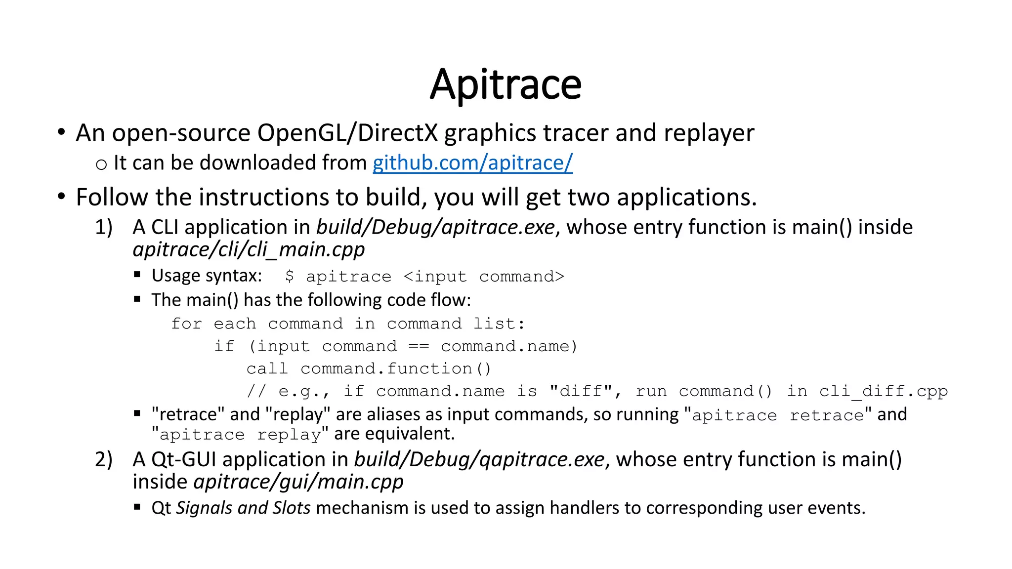 Review: Apitrace and Vogl | PPTX | Computing | Technology & Computing