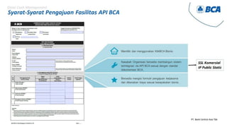 API & VA Solusi Cash management BCA divisi cast management | PDF