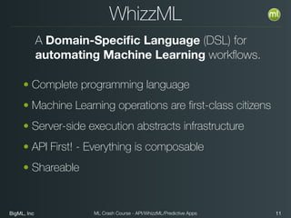 API, WhizzML and Apps | PPT
