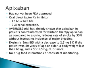 Apixaban Vs Warfarin In Patients With Atrial Fibrillation | PPT