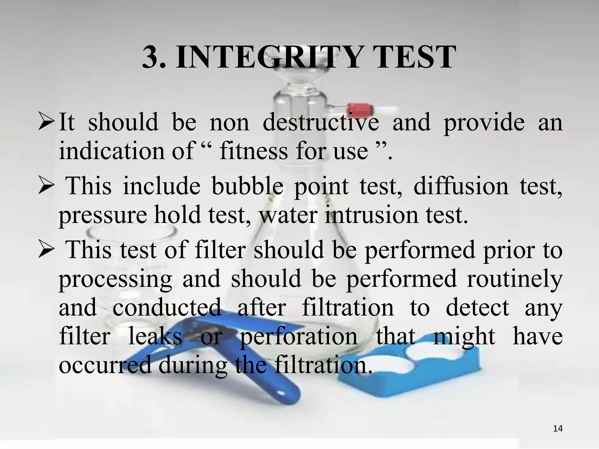 Qualification of membrane filtration apparatus | PPTX