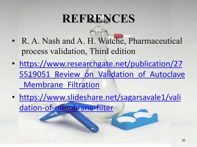Qualification of membrane filtration apparatus | PPTX | Medical Tests ...