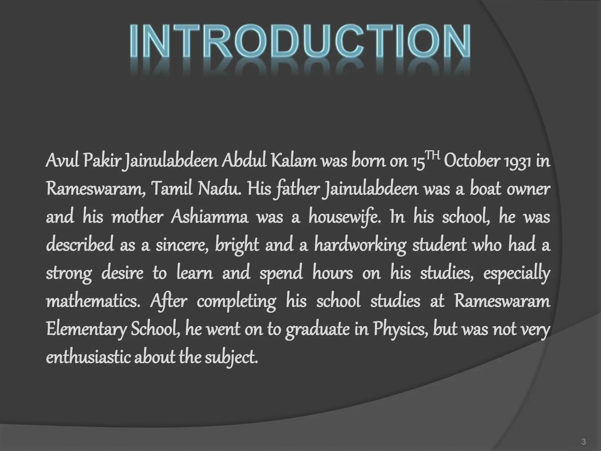 The biography of Dr.Abul Pakir Jainullabddin Kalam Azad(Dr. APJ ABDUL ...