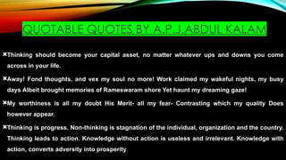 APJ ABDUL KALAM BIOGRAPHY AND HIS ENTIRE LIFE | PPTX