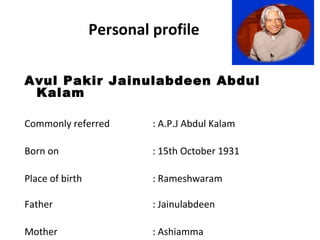 APJ Abdul Kalam | PPT