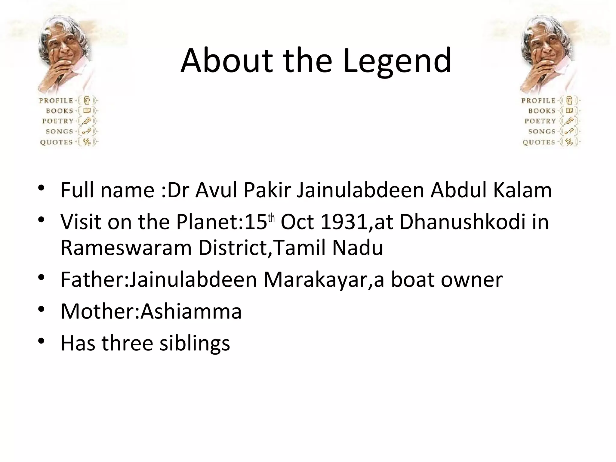 Apj abdul kalam final | PPT