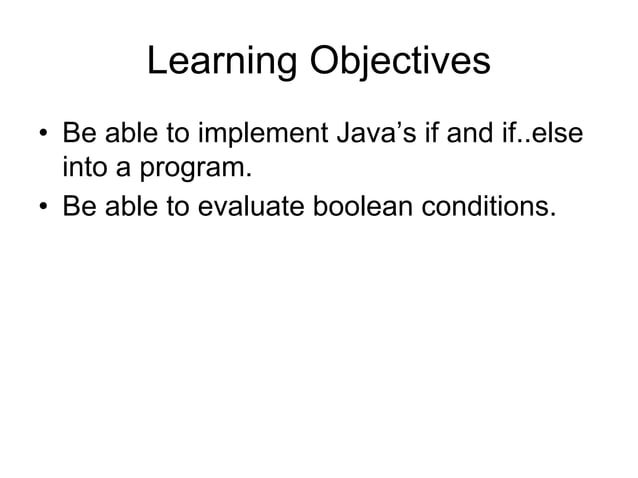 Ap Computer Science Review If And Else Condition Ppt 