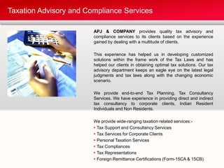 Apj & company presentation | PPT