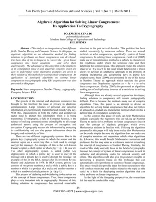 ALTERNATIVE METHOD TO LINEAR CONGRUENCE | PDF