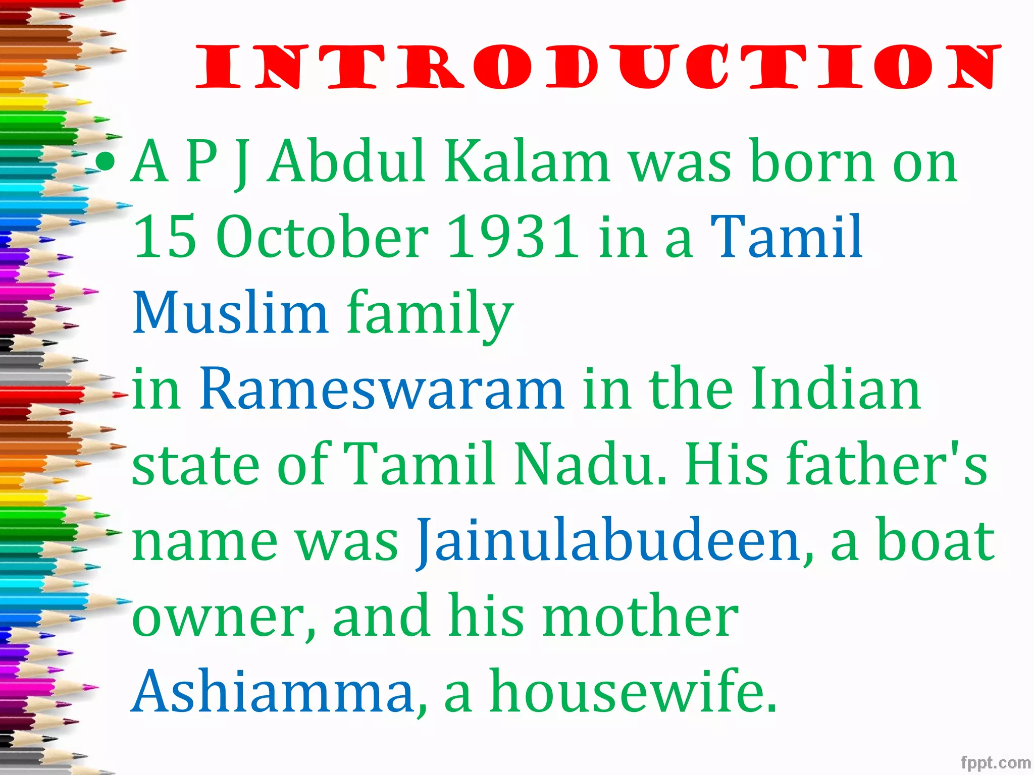DR.APJ ABDUL KALAM | PPT