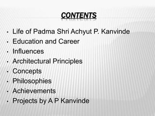 Presentation on Padma Shri A P Kanvinde | PPTX
