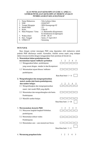 Apkg pkr 1 nila | DOC