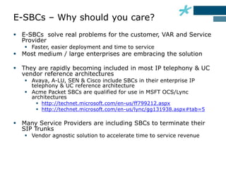 Microsoft Lync & Acme Packet Session Management Solutions | PPT