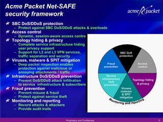 Acme Packet Presentation Materials for VUC June 18th 2010 | PPT