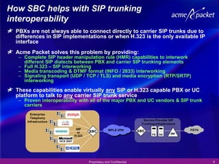 Acme Packet Presentation Materials for VUC June 18th 2010 | PPT