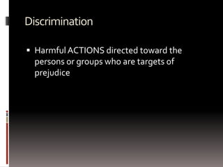 Apl06 prejudice and discrimination | PPT