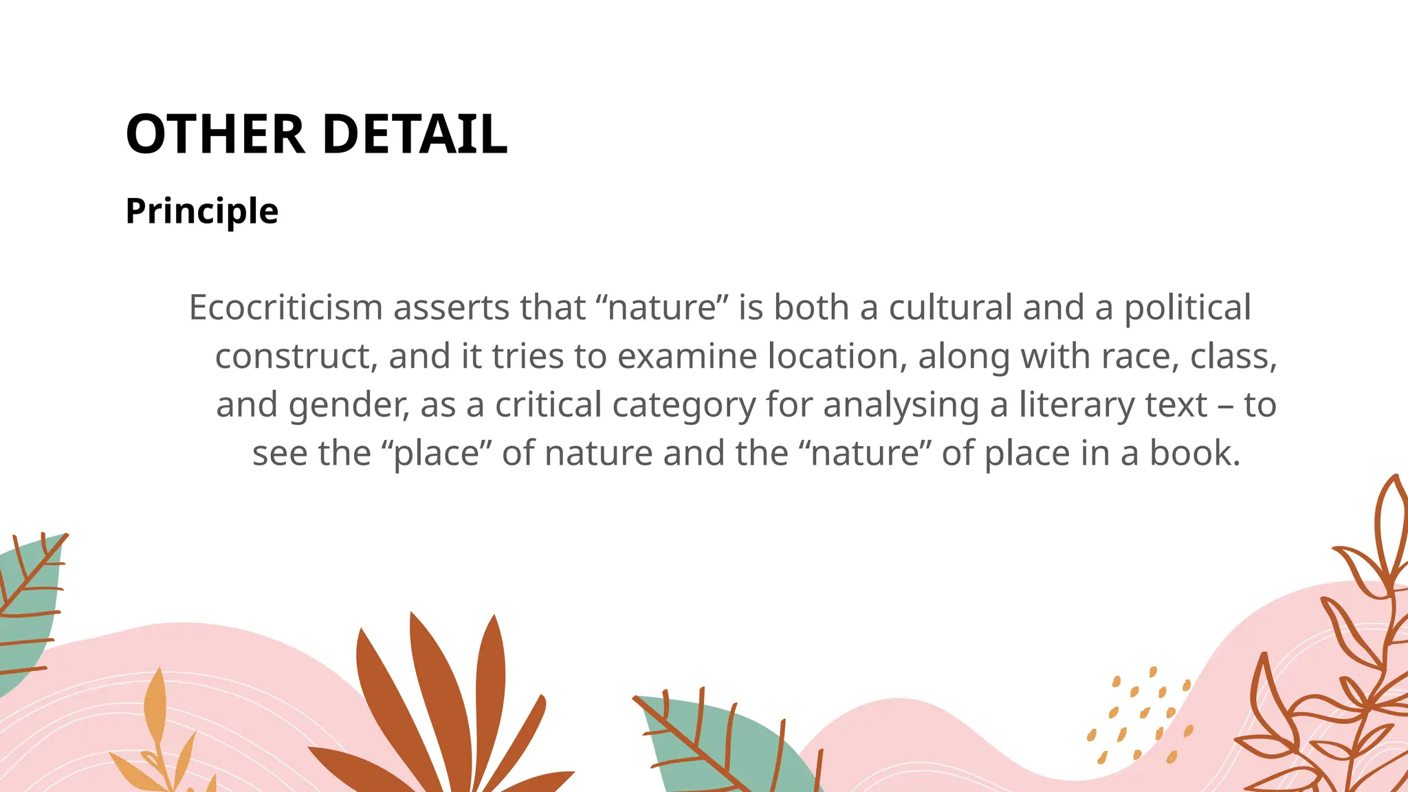 ECOCRITICISM (Literary) POWERPOINT SLIDES | PPTX