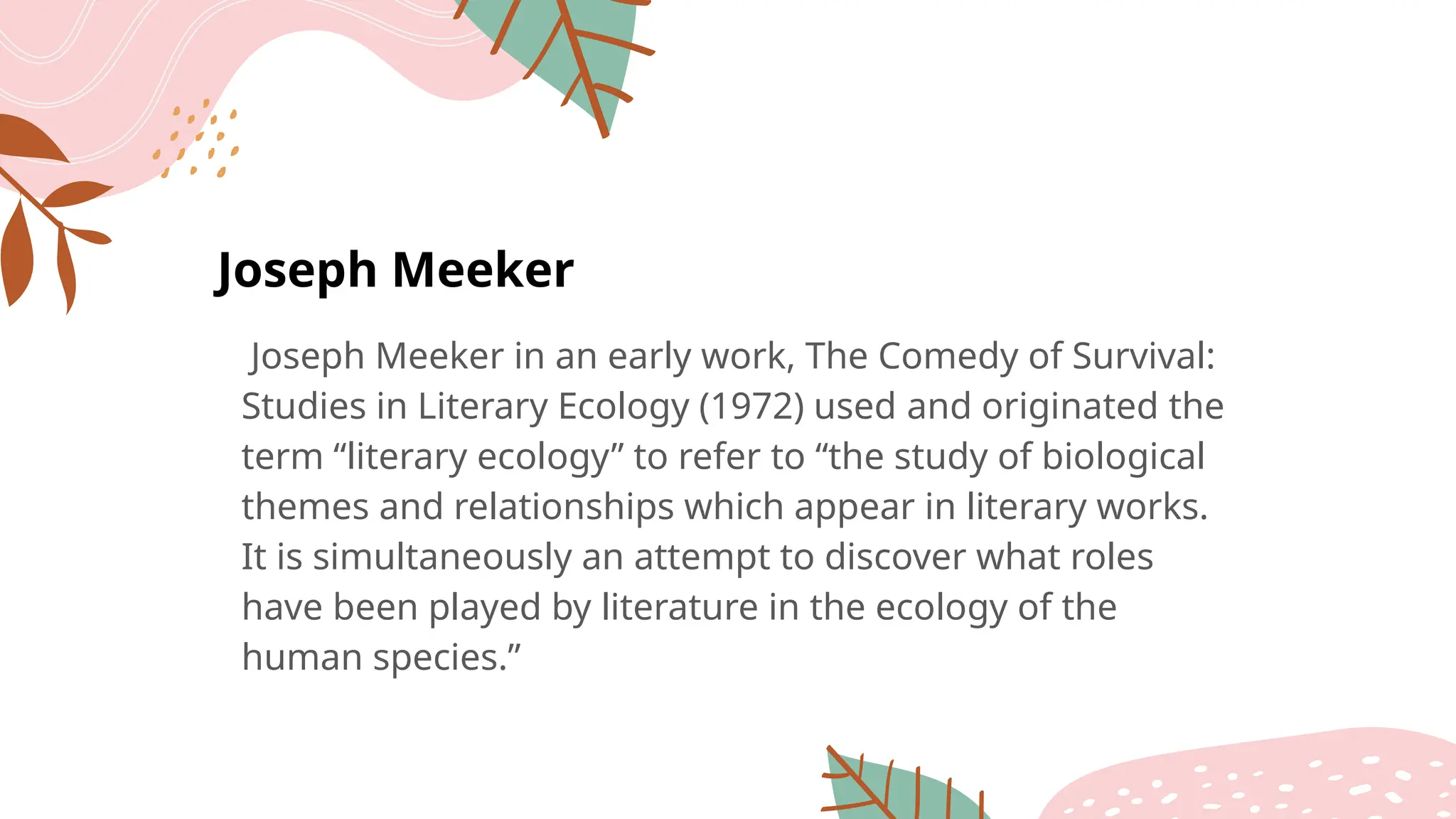 ECOCRITICISM (Literary) POWERPOINT SLIDES | PPTX