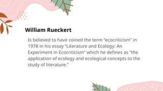 ECOCRITICISM (Literary) POWERPOINT SLIDES | PPTX
