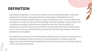 ECOCRITICISM (Literary) POWERPOINT SLIDES | PPTX