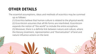ECOCRITICISM (Literary) POWERPOINT SLIDES | PPTX
