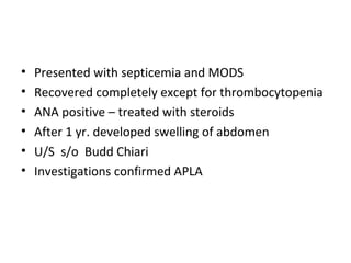 APLA SYNDROME | PPT