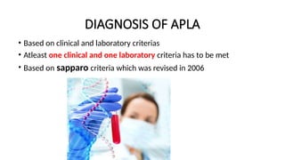 antiphospholipid antibody syndrome in pregnancy | PPTX