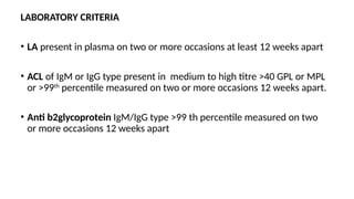 antiphospholipid antibody syndrome in pregnancy | PPTX