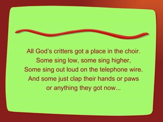 A place in the choir | PPS