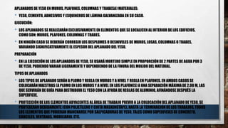 Aplanados finos, rusticos y repellado | PPTX