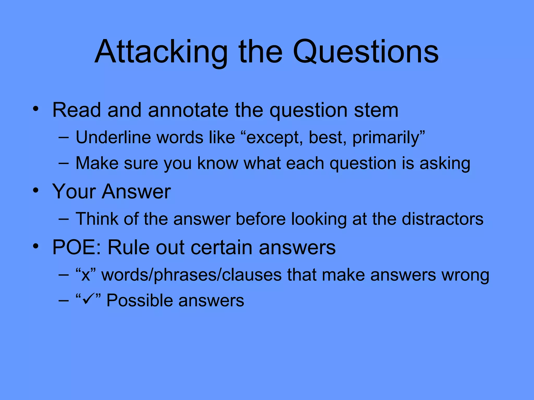 Ap language multiple choice test strategy | PPT