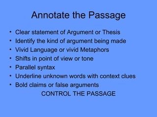 Ap language multiple choice test strategy | PPT