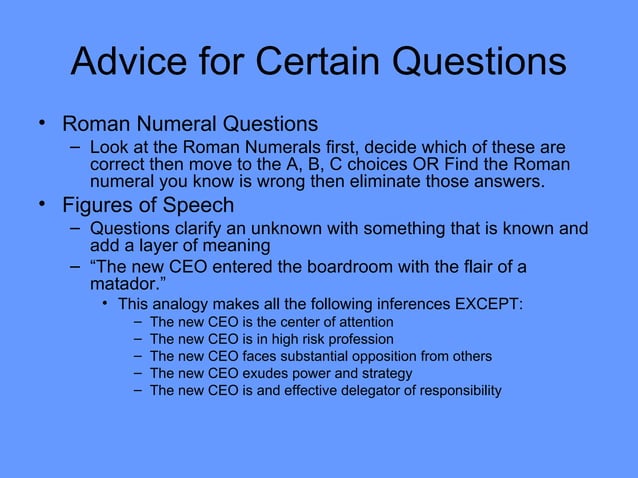 Ap language multiple choice test strategy | PPT | Standardized Testing ...