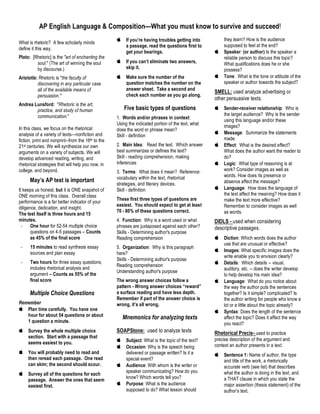Ap language survival guide (1) | PDF