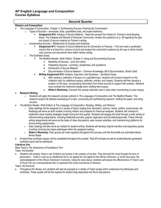 Ap language syllabus | PDF