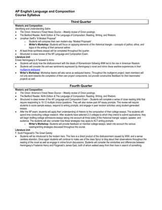 Ap language syllabus | PDF