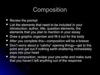 AP Language Test Overview: English Language and Composition | PPT
