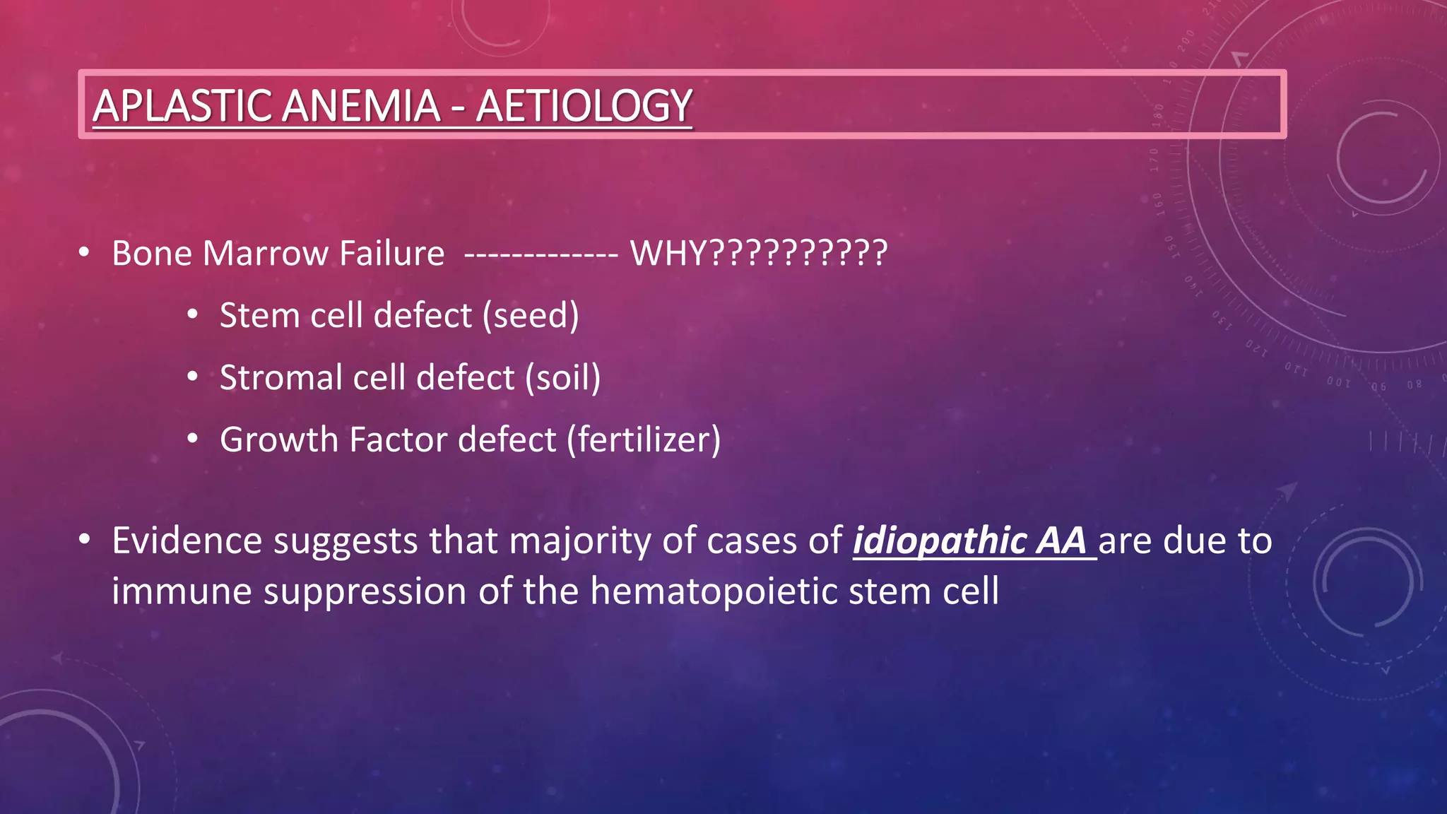 Aplastic Anemia Ppt
