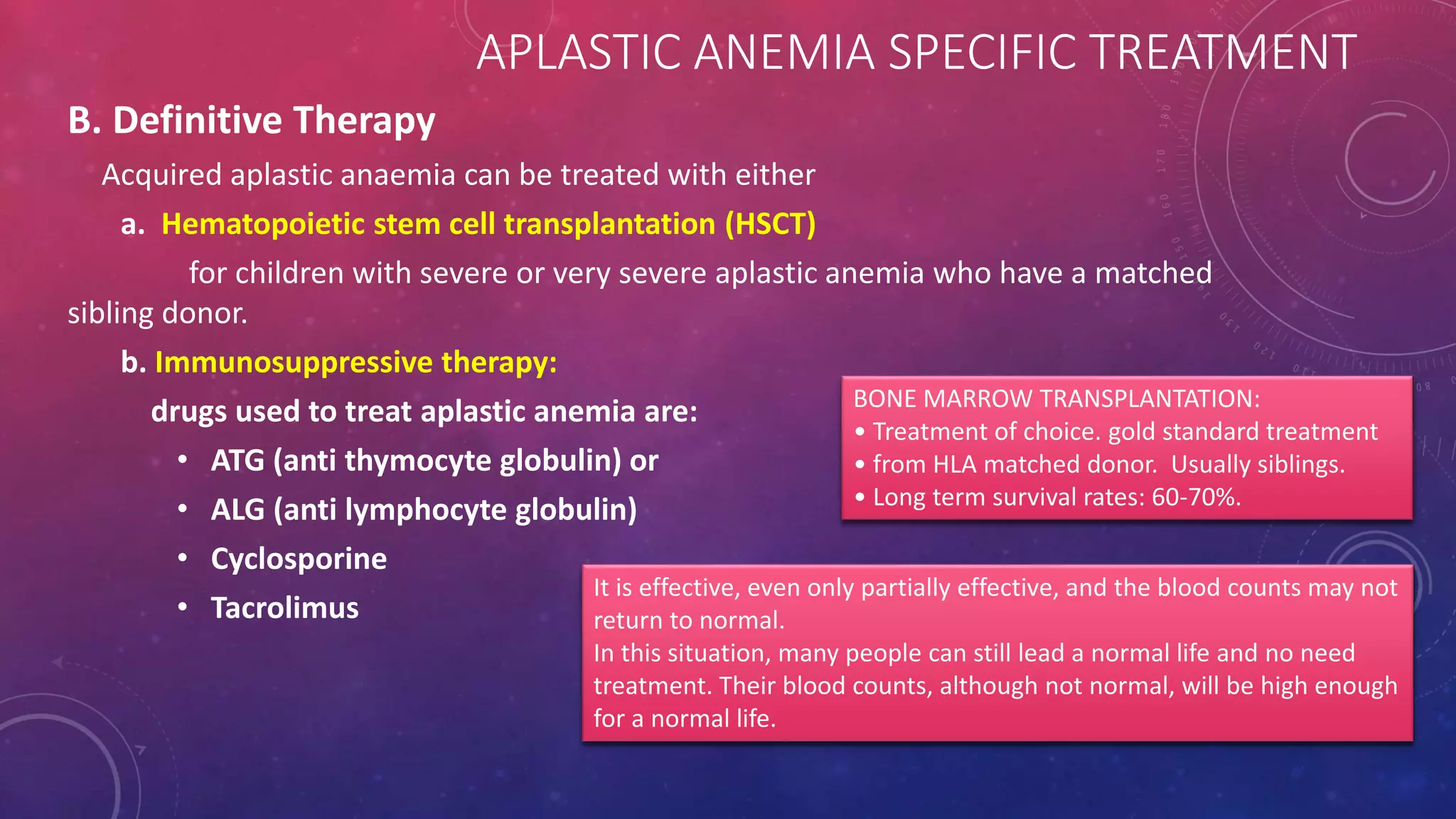 Aplastic anemia | PPSX