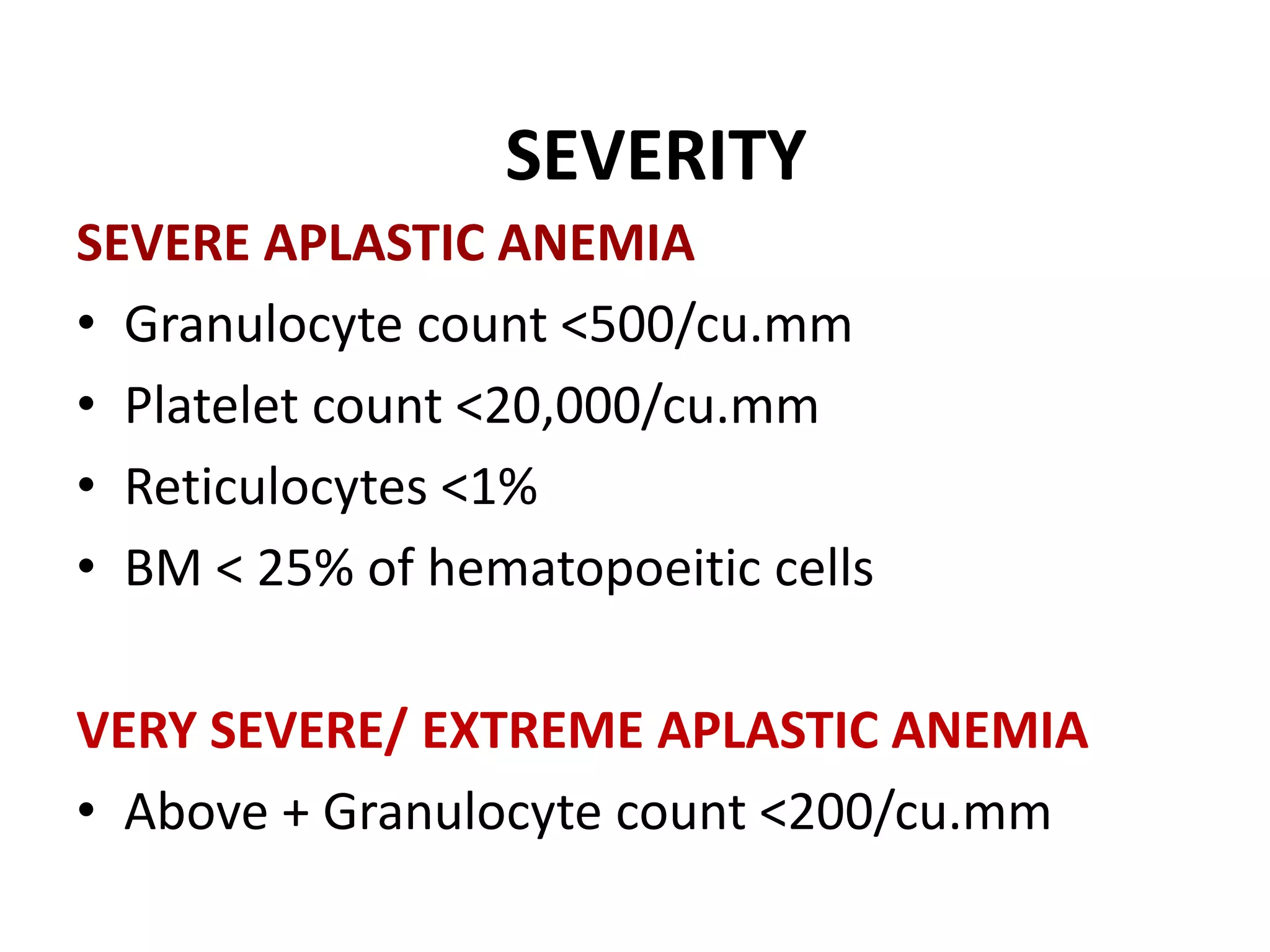 Aplastic anaemia | PPTX