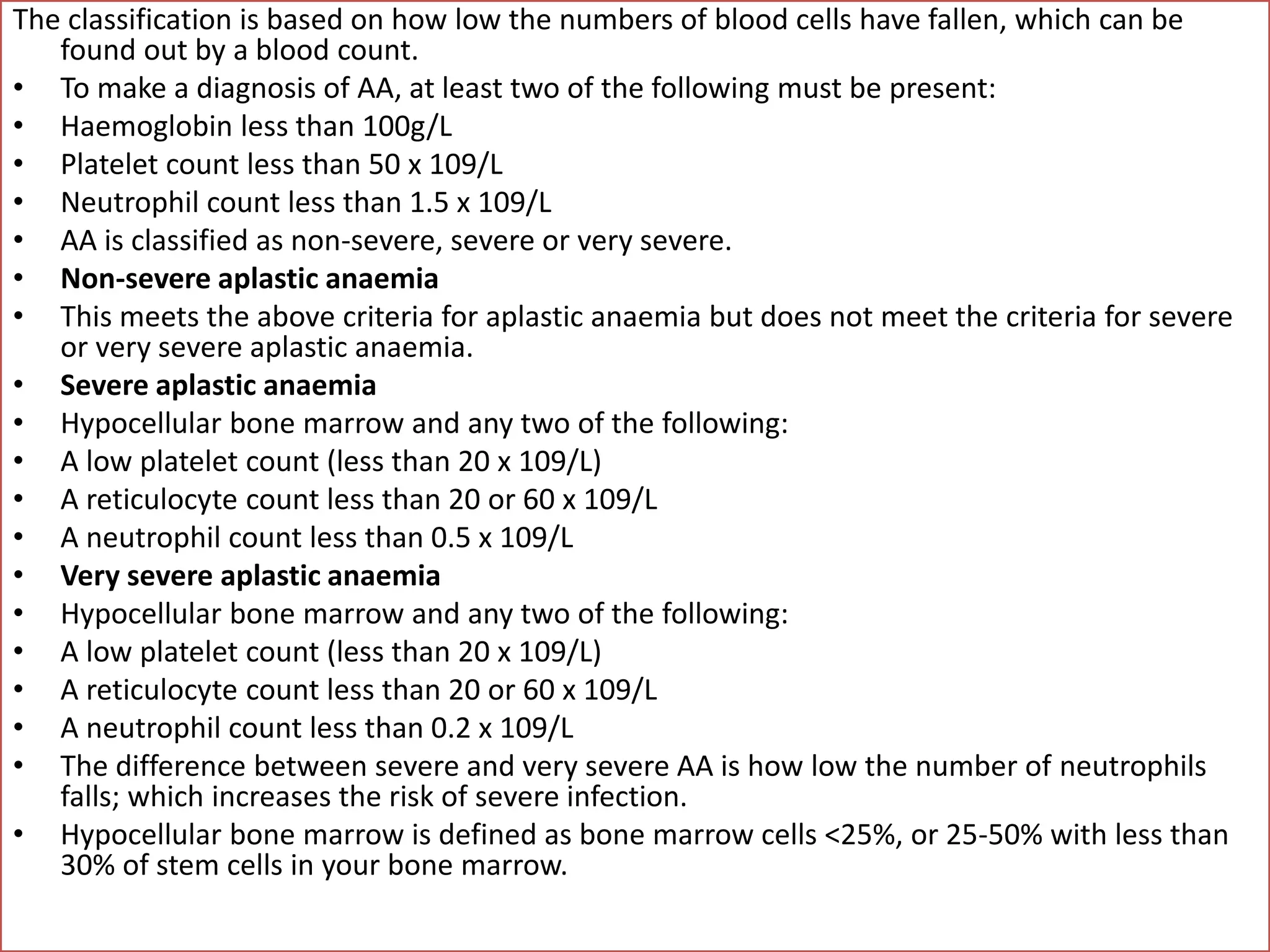 Aplastic anaemia | PPTX