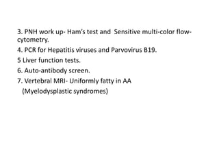 Aplastic anaemia checked | PPT