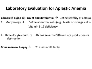 Aplastic anaemia checked | PPT
