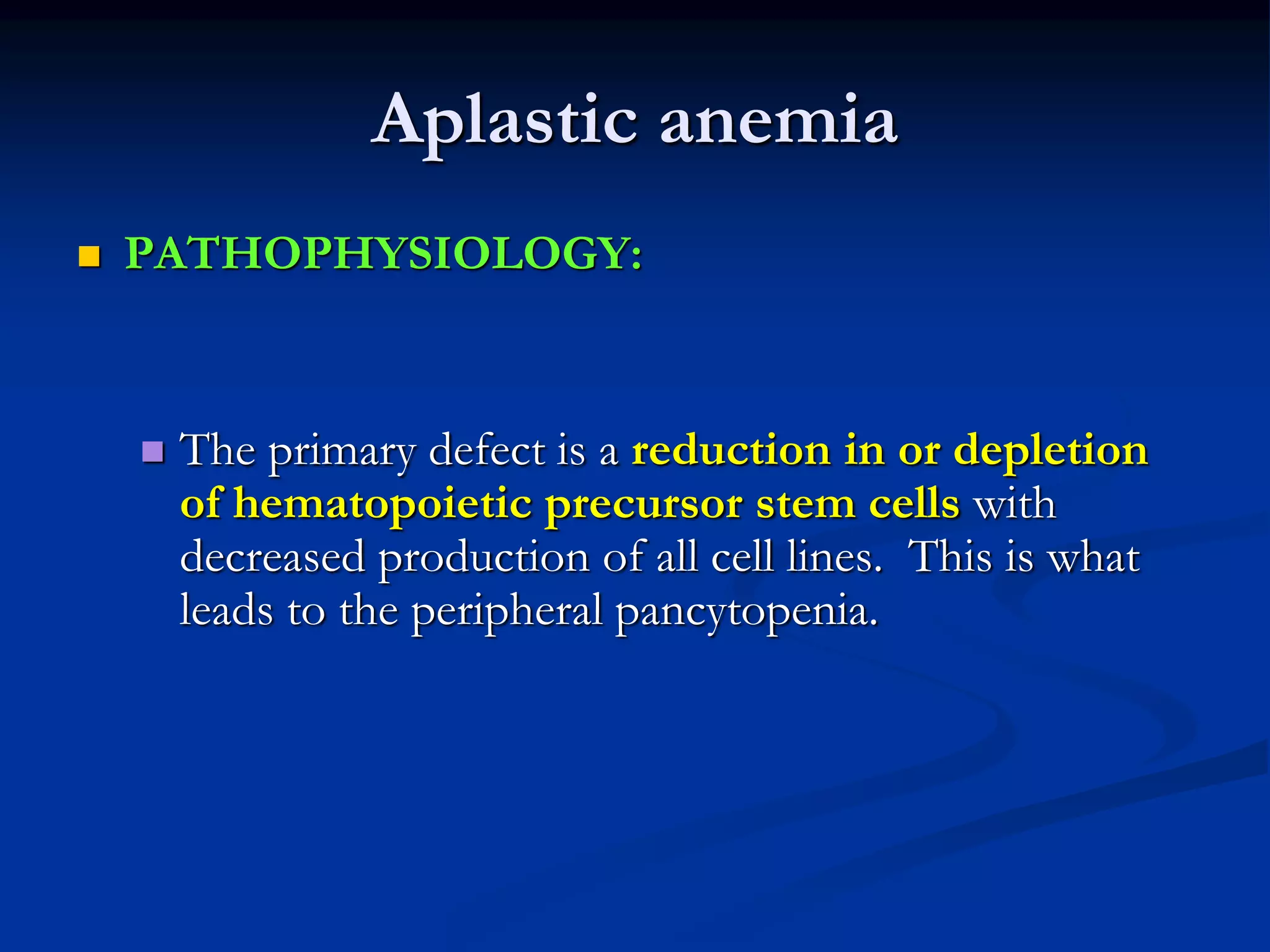 Aplastic and hypoproliferative anemias | PPTX