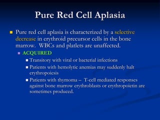 Aplastic and hypoproliferative anemias | PPTX