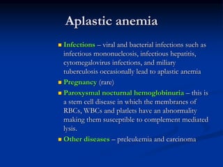 Aplastic and hypoproliferative anemias | PPT | Free Download