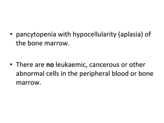 Aplastic anemia | PPT