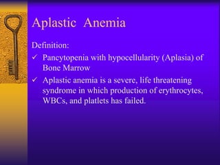 Aplastic anemia | PPT
